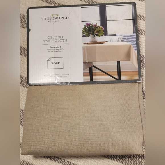 Threshold | Dining | Threshold 84 X 6 Solid Tablecloth Natural | Poshmark